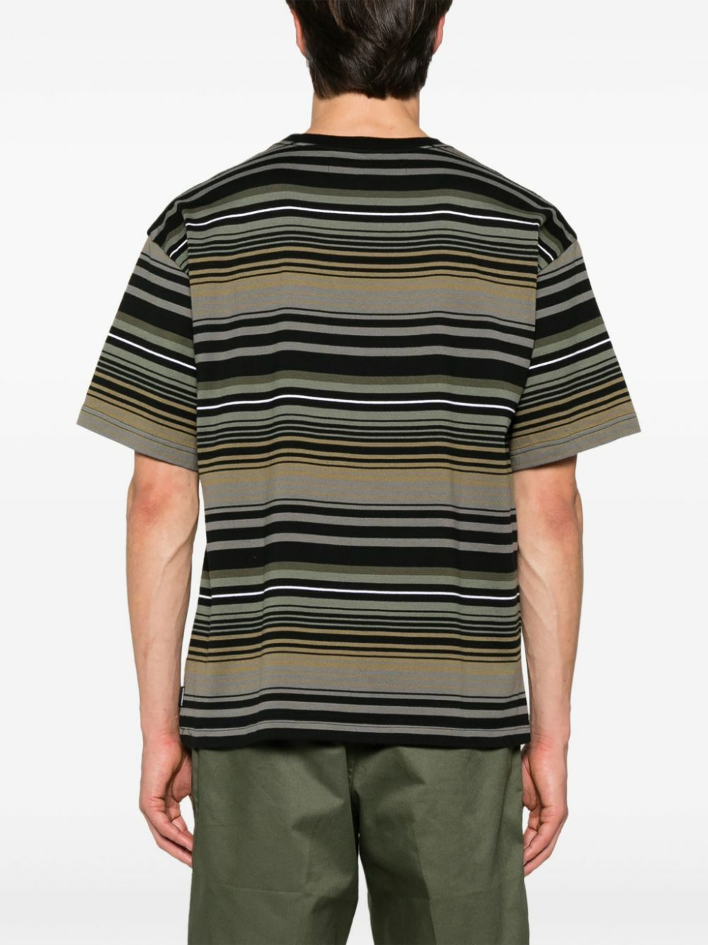 Neighborhood Green Border Striped Cotton T-Shirt Neighborhood