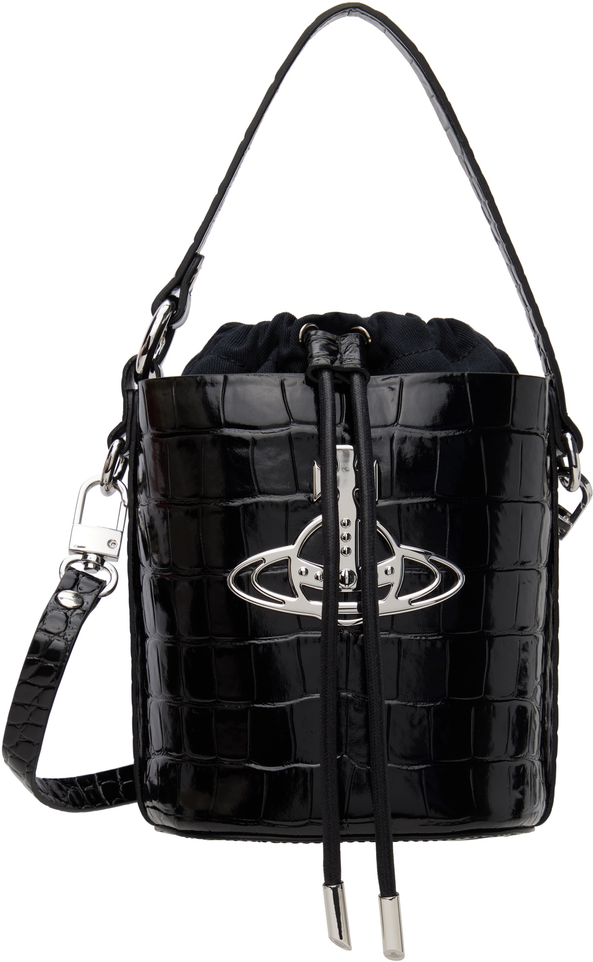Vivienne Westwood Black Daisy Drawstring Bucket Bag Vivienne Westwood