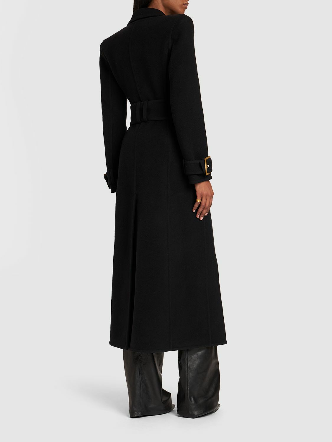 BALMAIN - Wool & Cashmere Long Coat Balmain