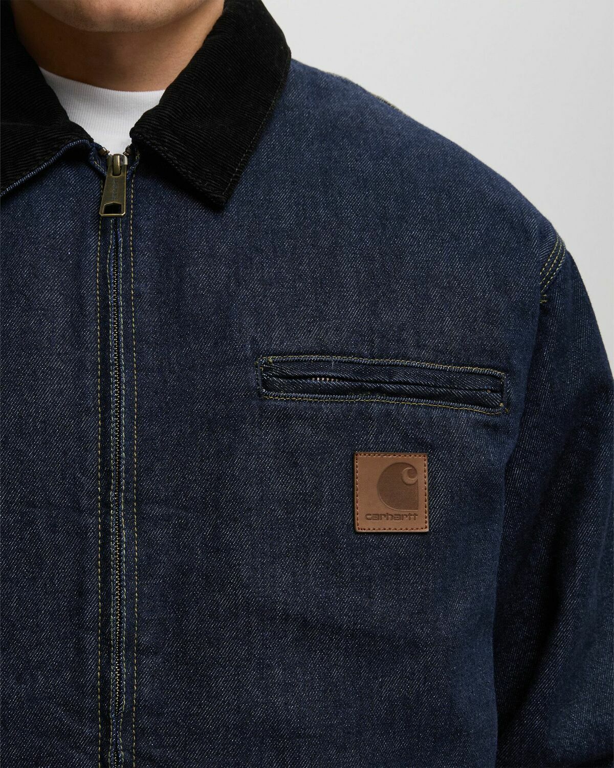 Carhartt WIP OG Detroit Jacket Blue Mens Denim Jacket Carhartt WIP