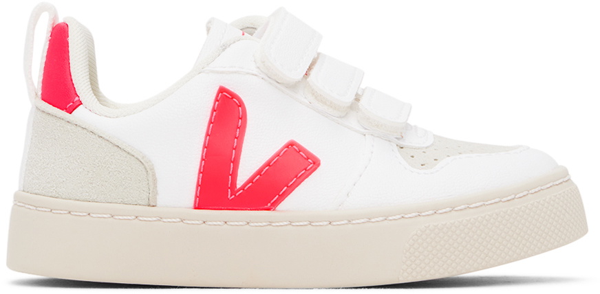 VEJA Baby White & Red V-10 Sneakers VEJA