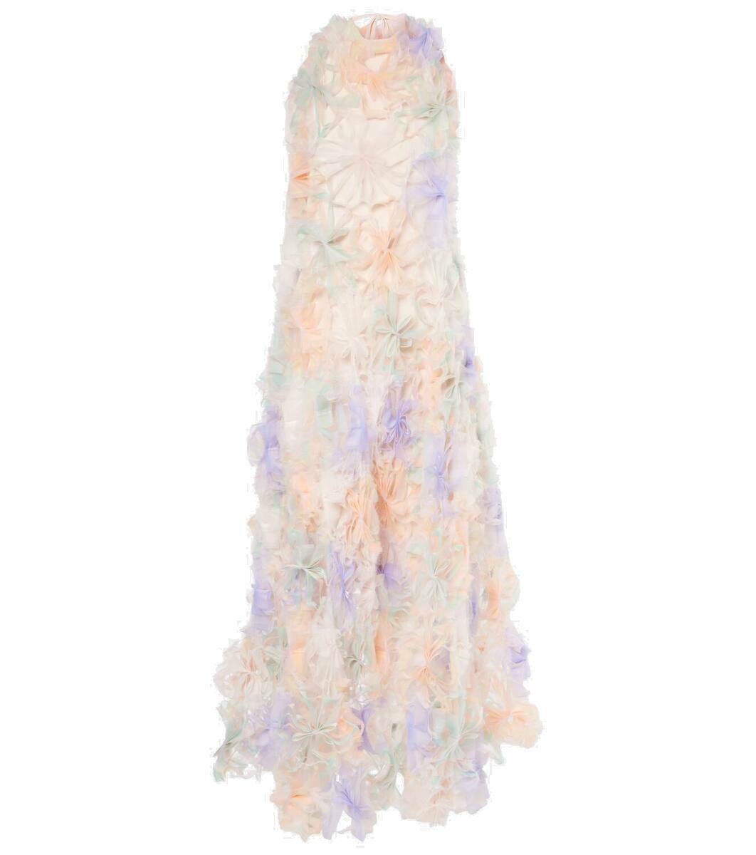 Susan Fang Air-Whirl floral-appliqué maxi dress Susan Fang