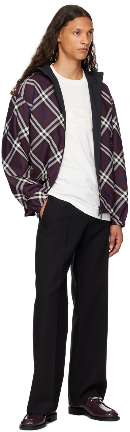 Burberry Purple Check Reversible Jacket Burberry