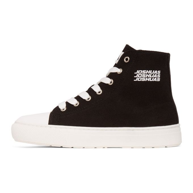 Joshua Sanders Black Smiley Edition High-Top Sneakers Joshua Sanders