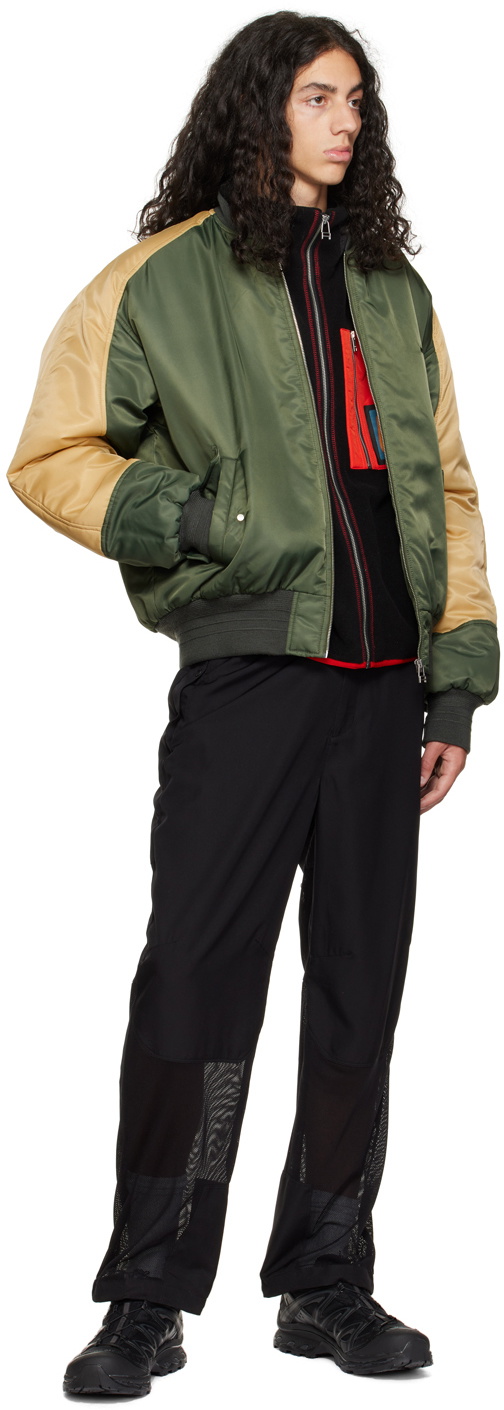 AMBUSH Green & Beige Double Bomber Jacket Ambush
