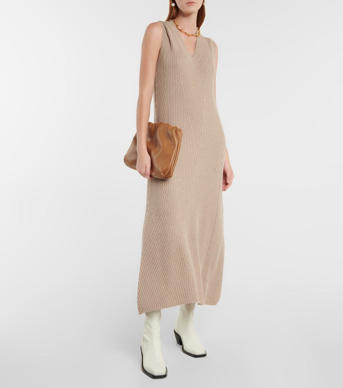 Joseph - Cotton and wool knit maxi dress Joseph