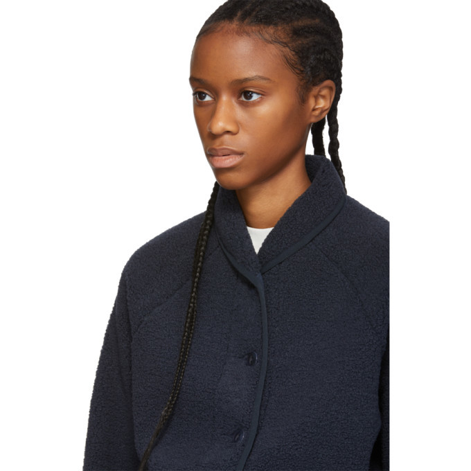 YMC Navy Fleece Beach Jacket YMC
