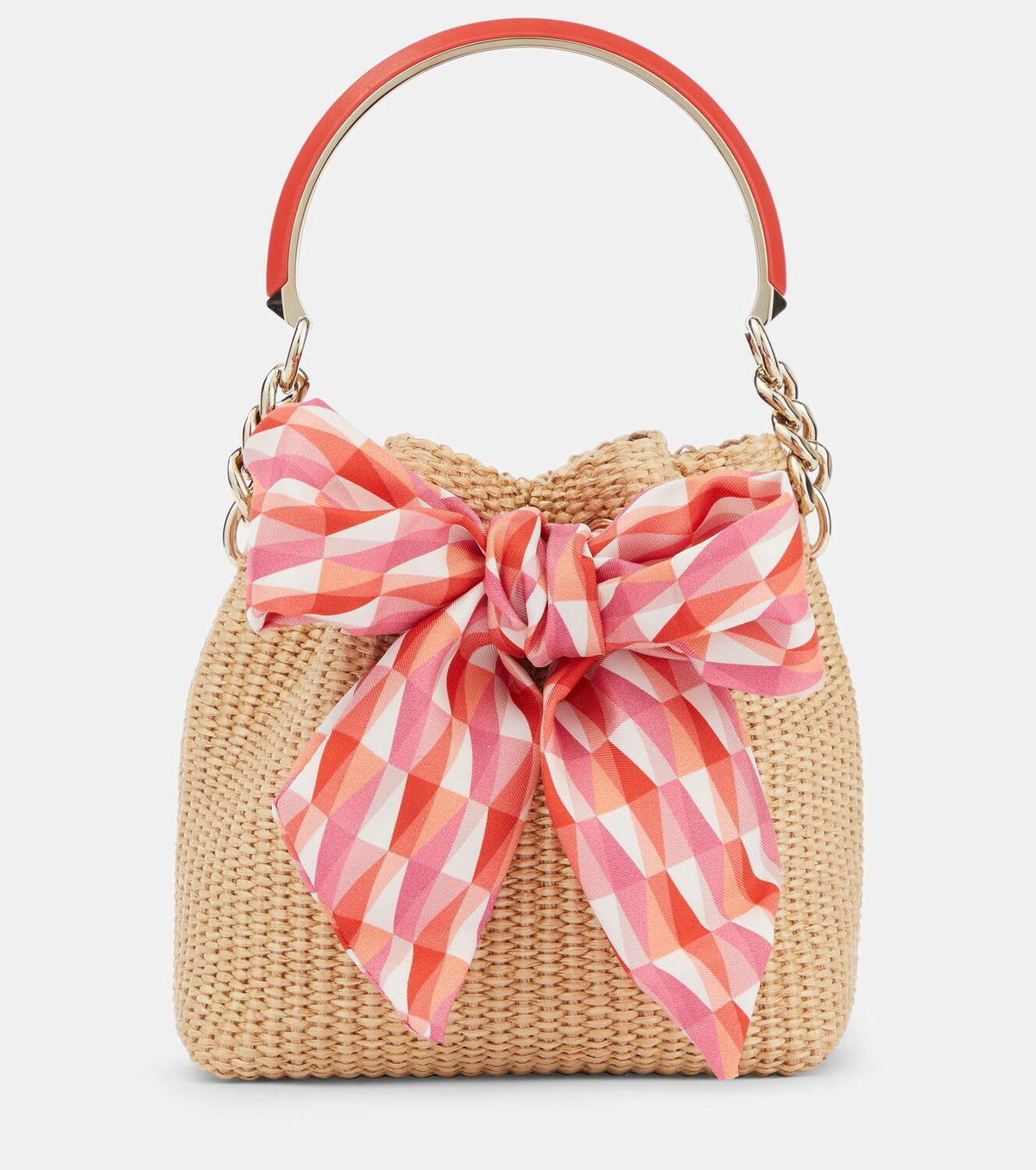Jimmy Choo Bon Bon Small raffia bucket bag Jimmy Choo