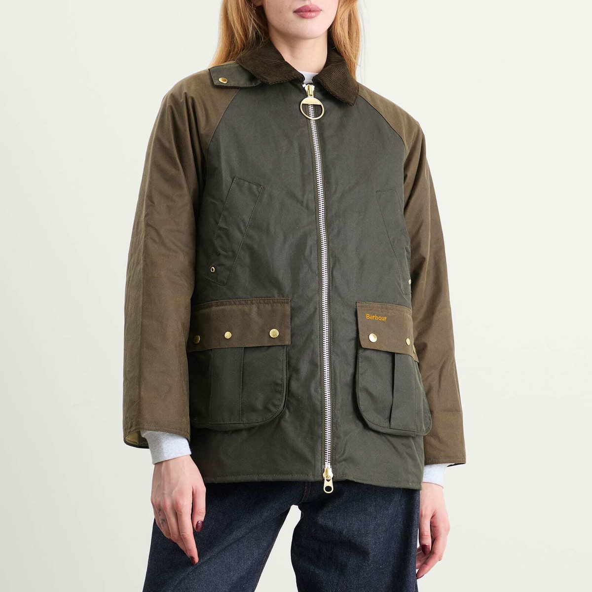 Barbour Women's Kettlewell Wax Jacket in Archive Olive/Beech/Tartan Barbour