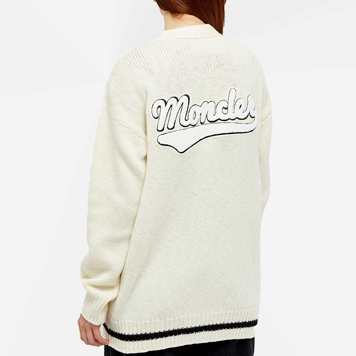 Moncler Women's Varisty Cardigan in Beige Moncler