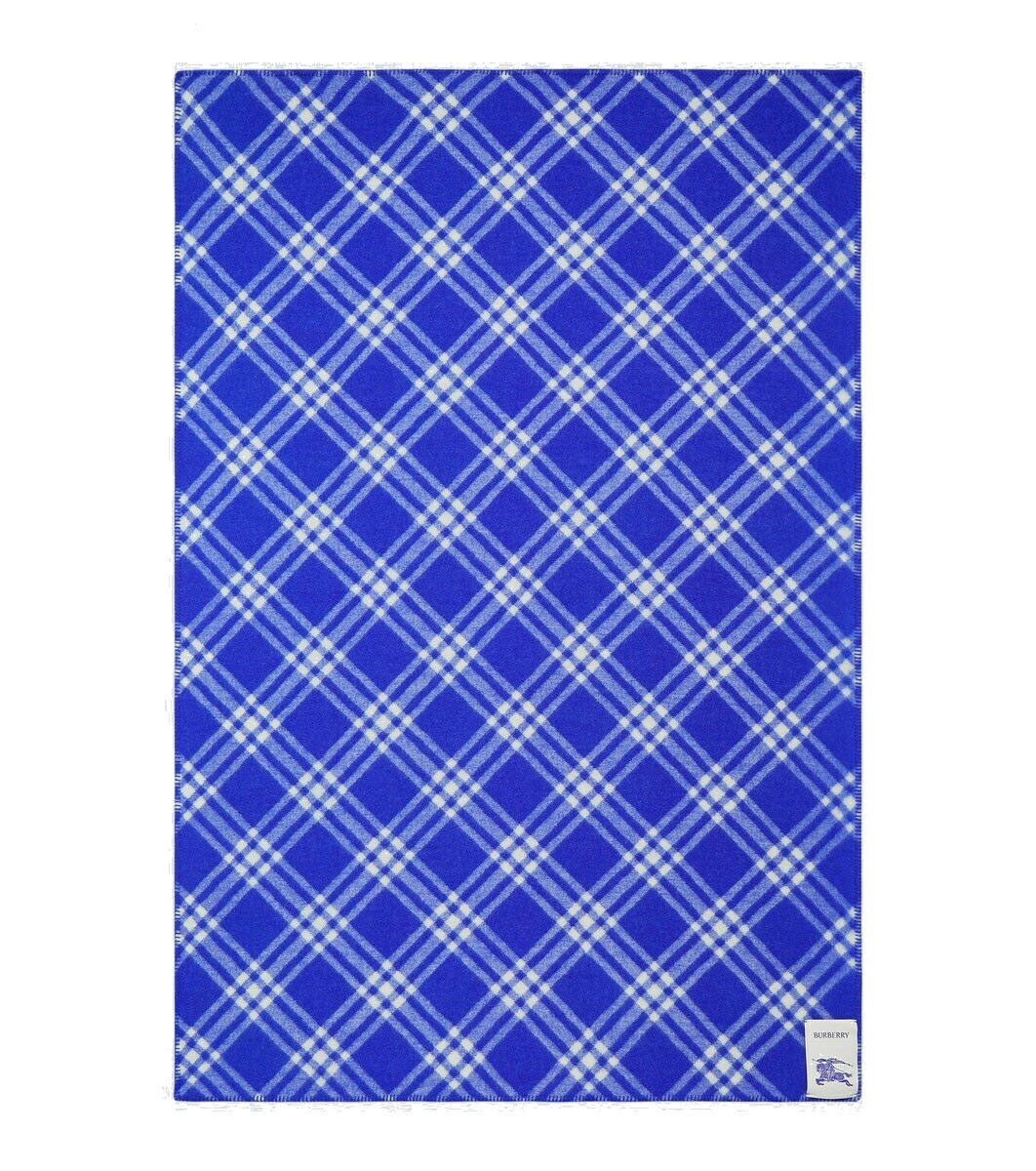 Burberry Equestrian Knight checked wool scarf Burberry