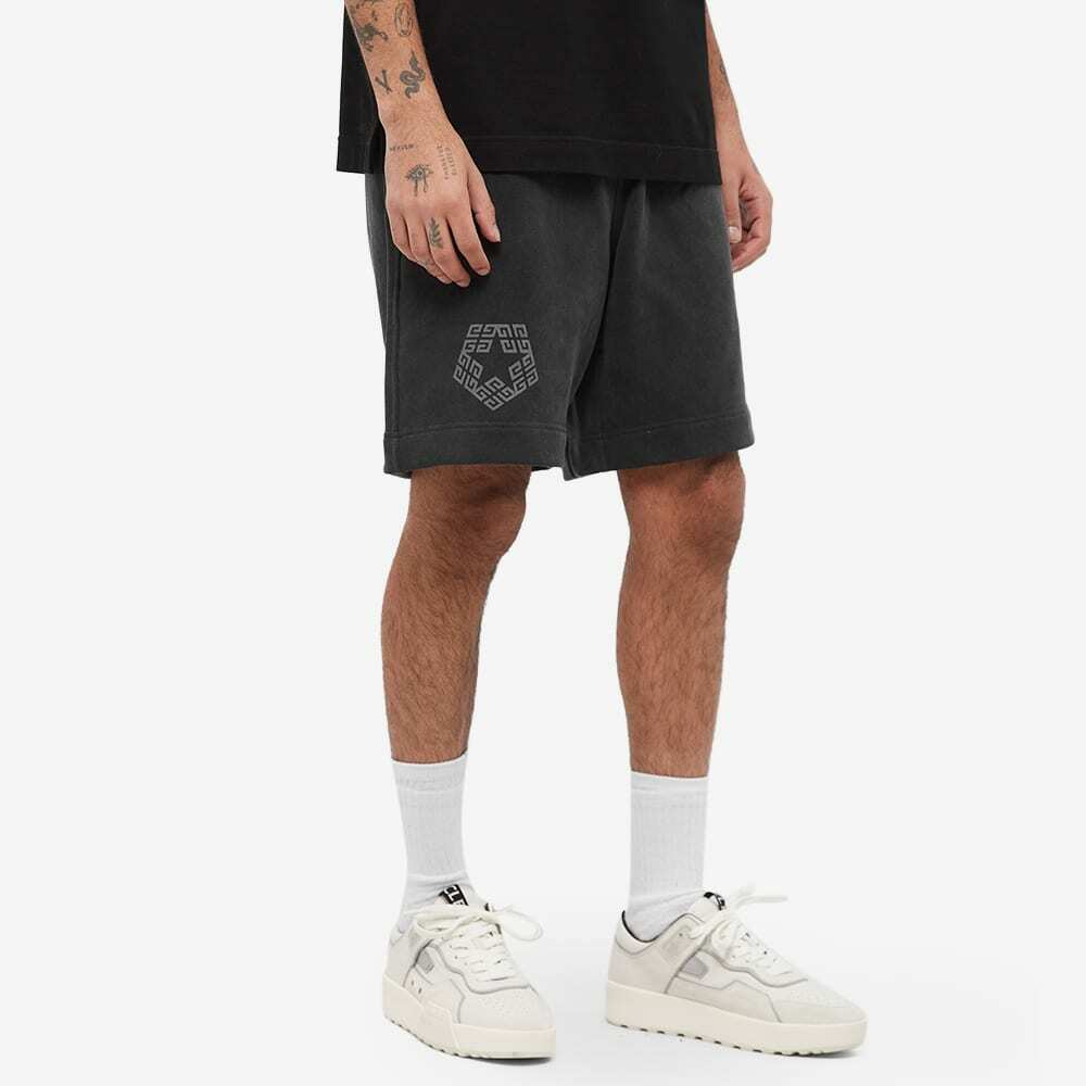 Givenchy Men's 4G Star Logo Sweat Short in Grey Givenchy