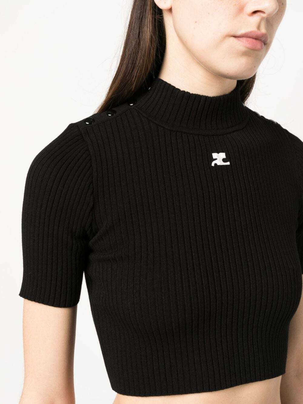COURRÈGES - Logo Cropped Jumper Courreges