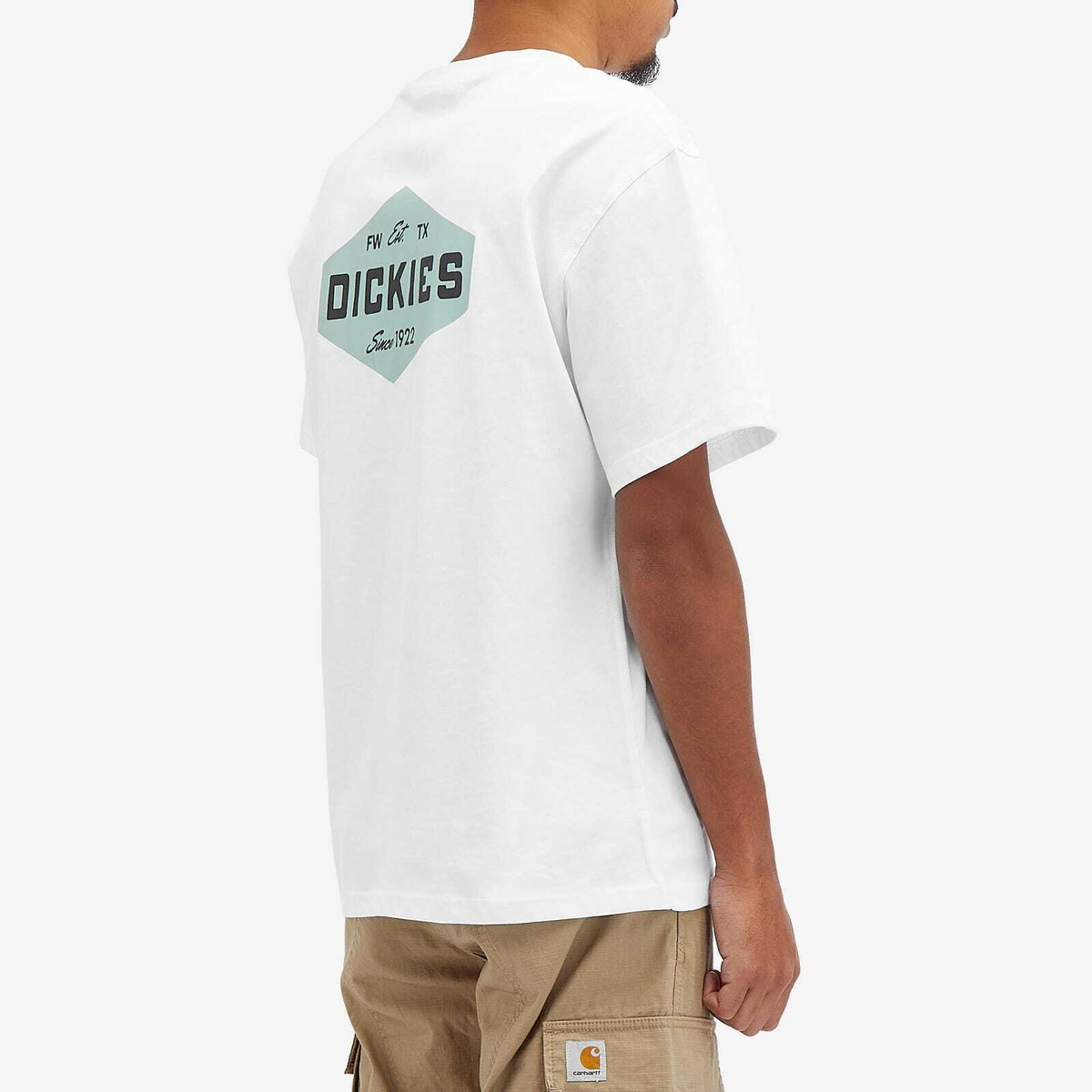 Dickies Men's Emblem T-Shirt in White Dickies Construct