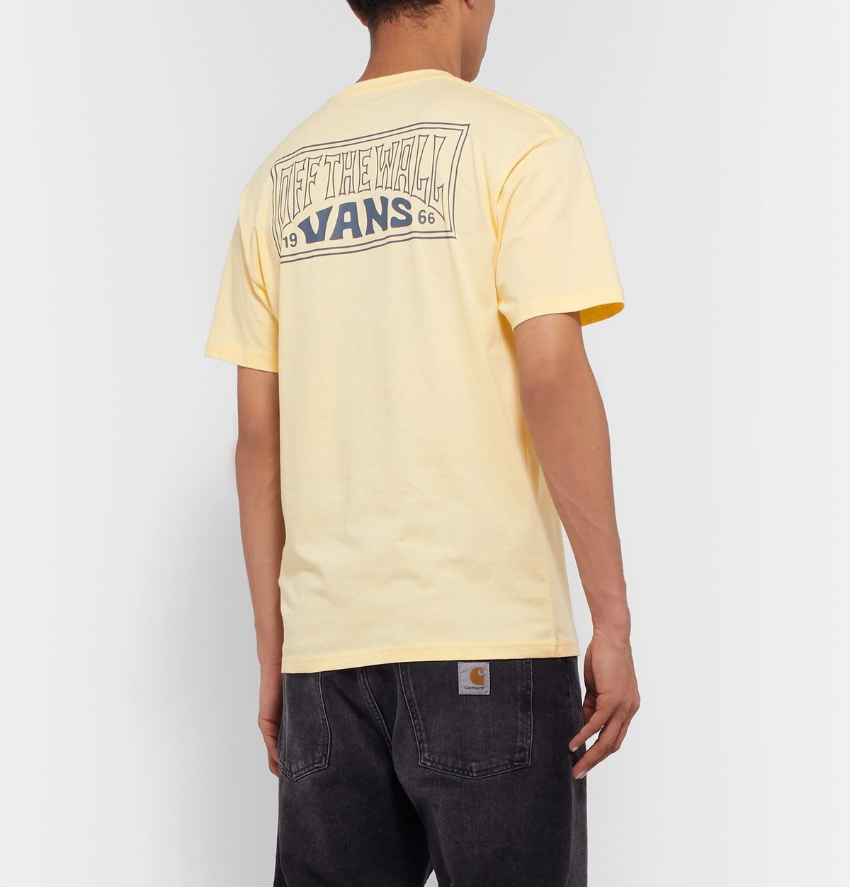 Vans - Logo-Print Cotton-Jersey T-Shirt - Yellow Vans