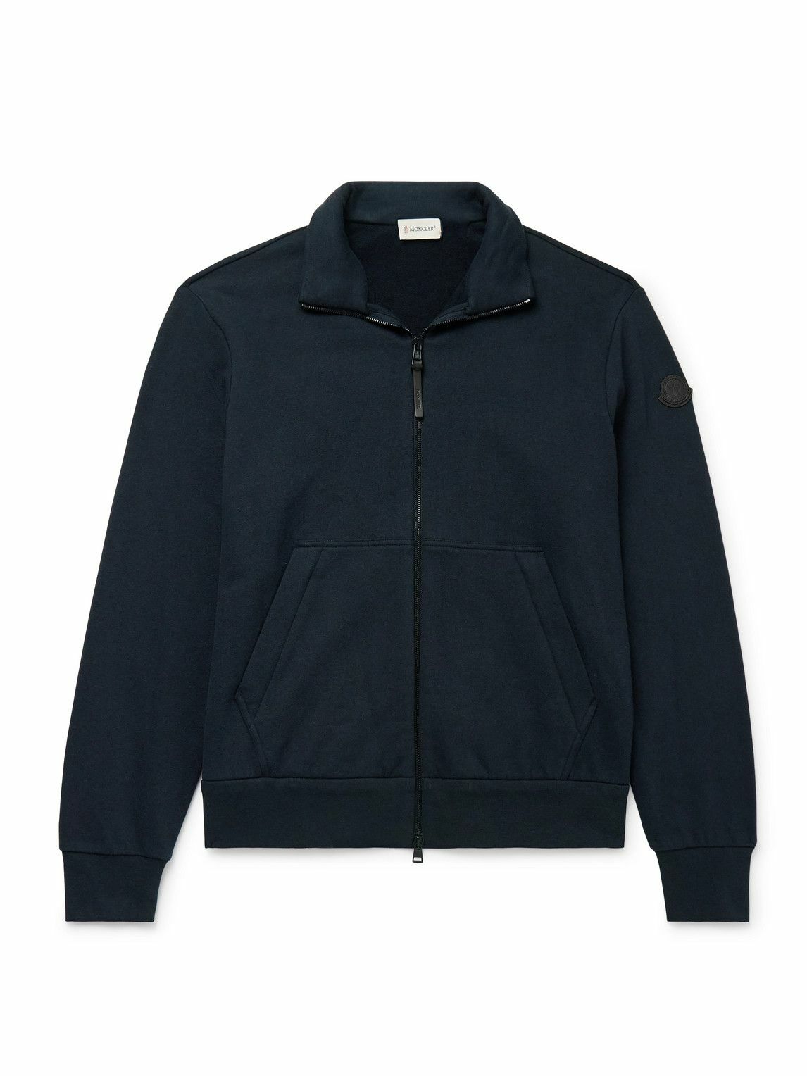Moncler - Logo-Appliquéd Cotton and Cashmere-Blend Jersey Track Jacket ...