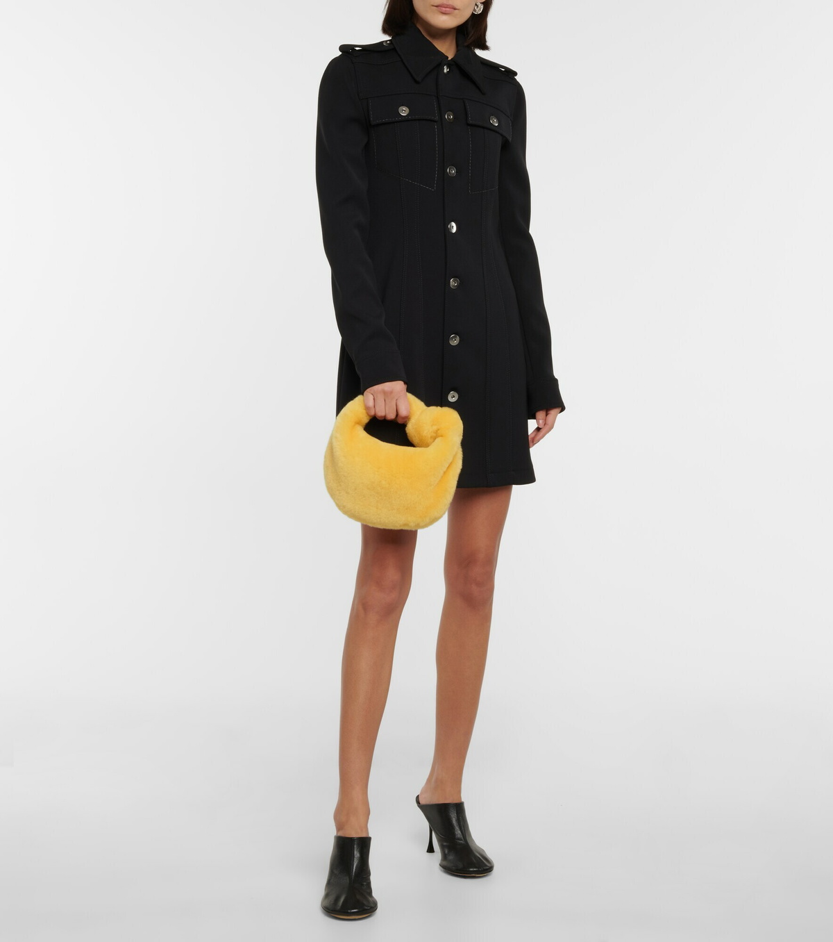 Bottega Veneta - Jodie Mini shearling tote Bottega Veneta