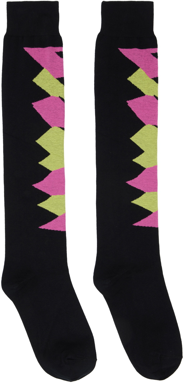 Comme des Garçons Homme Plus Black Graphic Socks Comme des Garcons ...