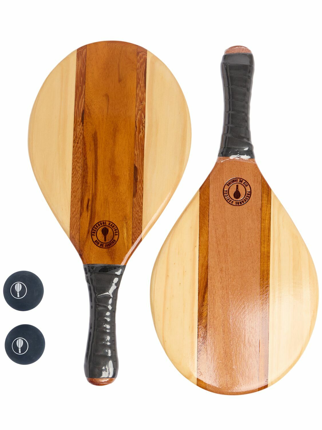 FRESCOBOL CARIOCA Trancoso Recycled Wood Beach Bat Set Frescobol Carioca