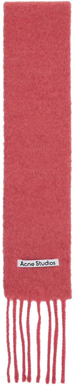 Acne Studios Pink Fringed Scarf Acne Studios
