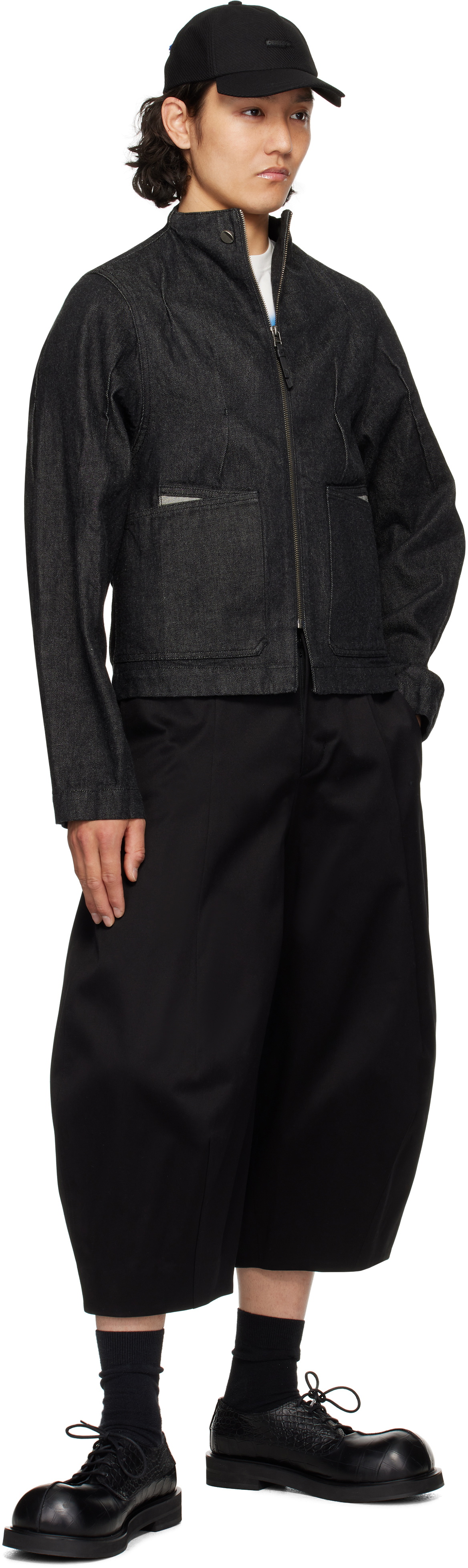 ADER error Black Pintuck Denim Jacket ADER error