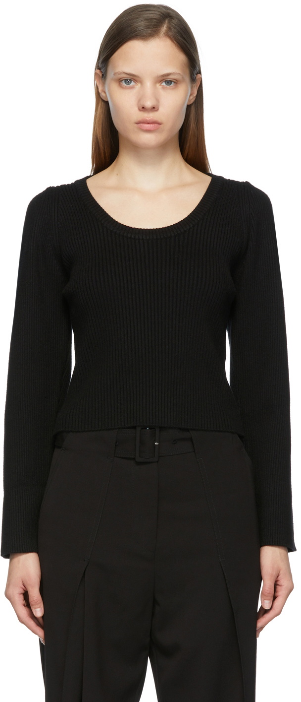 LOW CLASSIC Ribbed Volume Shoulder Sweater Low Classic