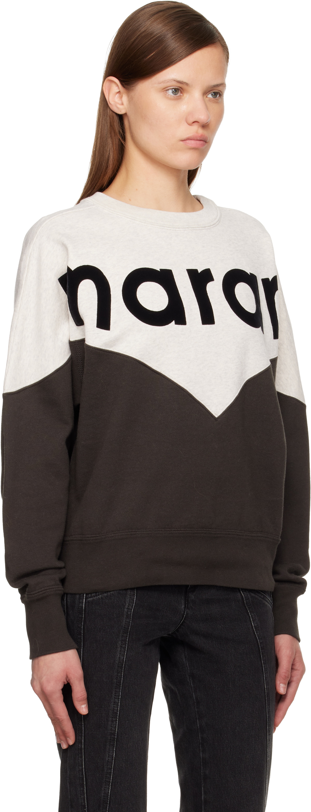 Isabel Marant Etoile Gray & Black Houston Sweatshirt Isabel Marant Etoile