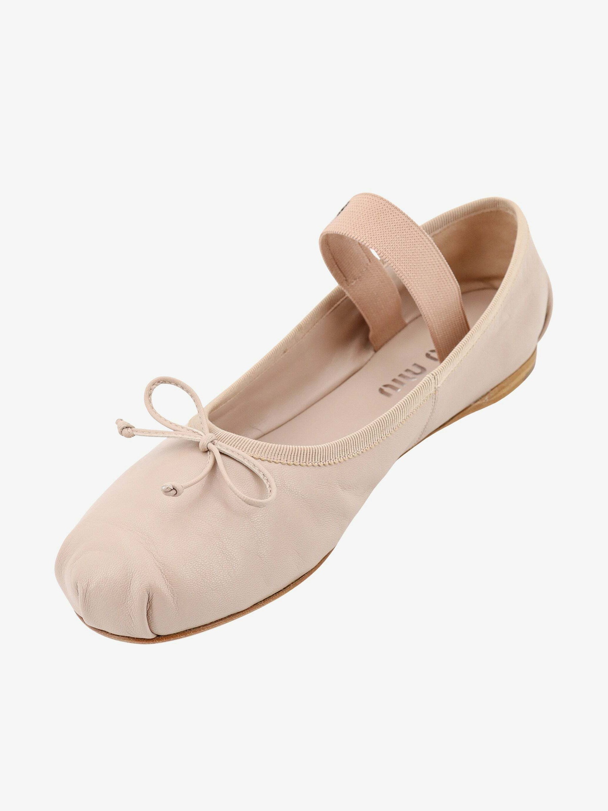 Miu Miu Ballerinas Beige Womens Miu Miu