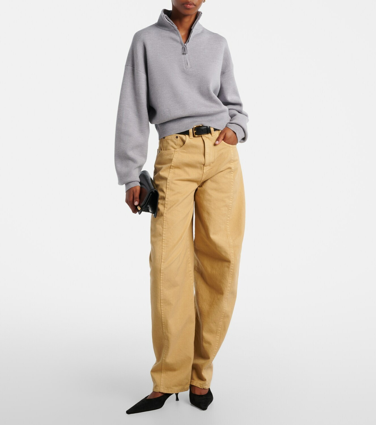 Victoria Beckham Wool-blend half-zip sweater Victoria Beckham
