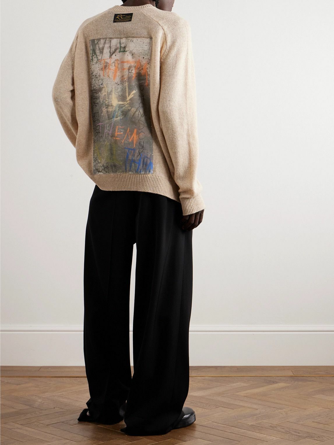 Raf Simons - Appliquéd Wool Sweater - Neutrals Raf Simons