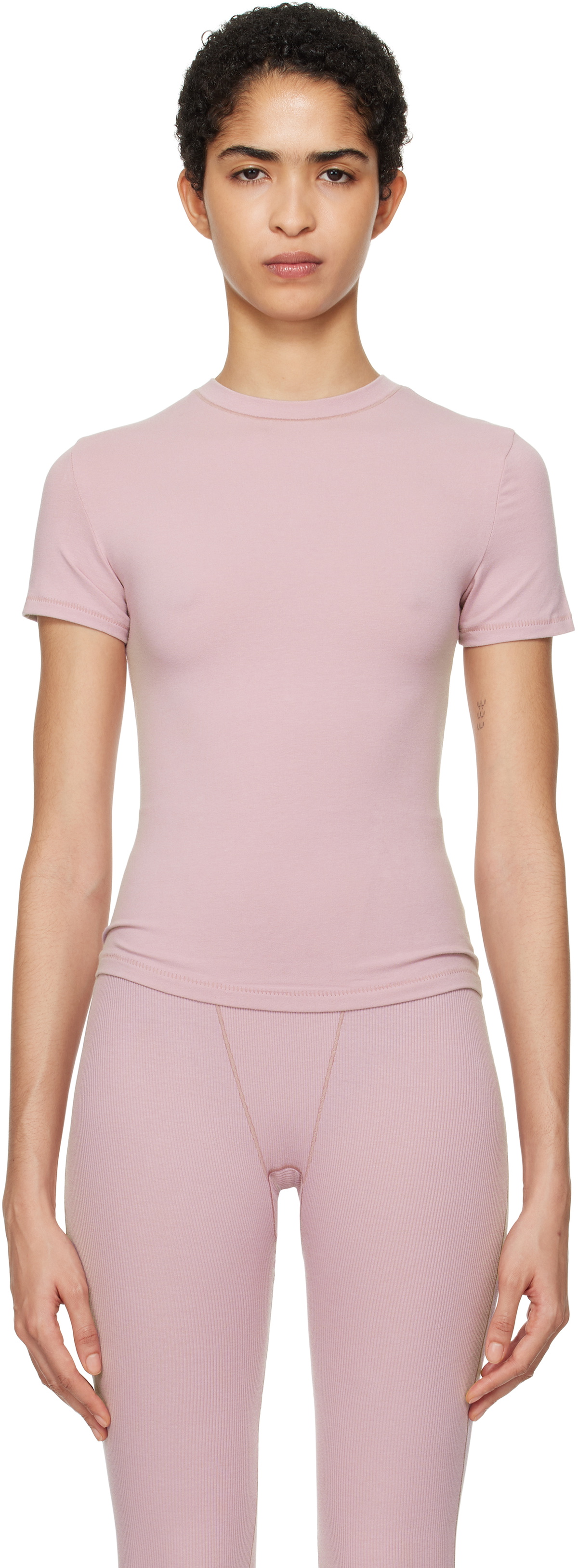 SKIMS Purple Cotton Jersey T-shirt SKIMS