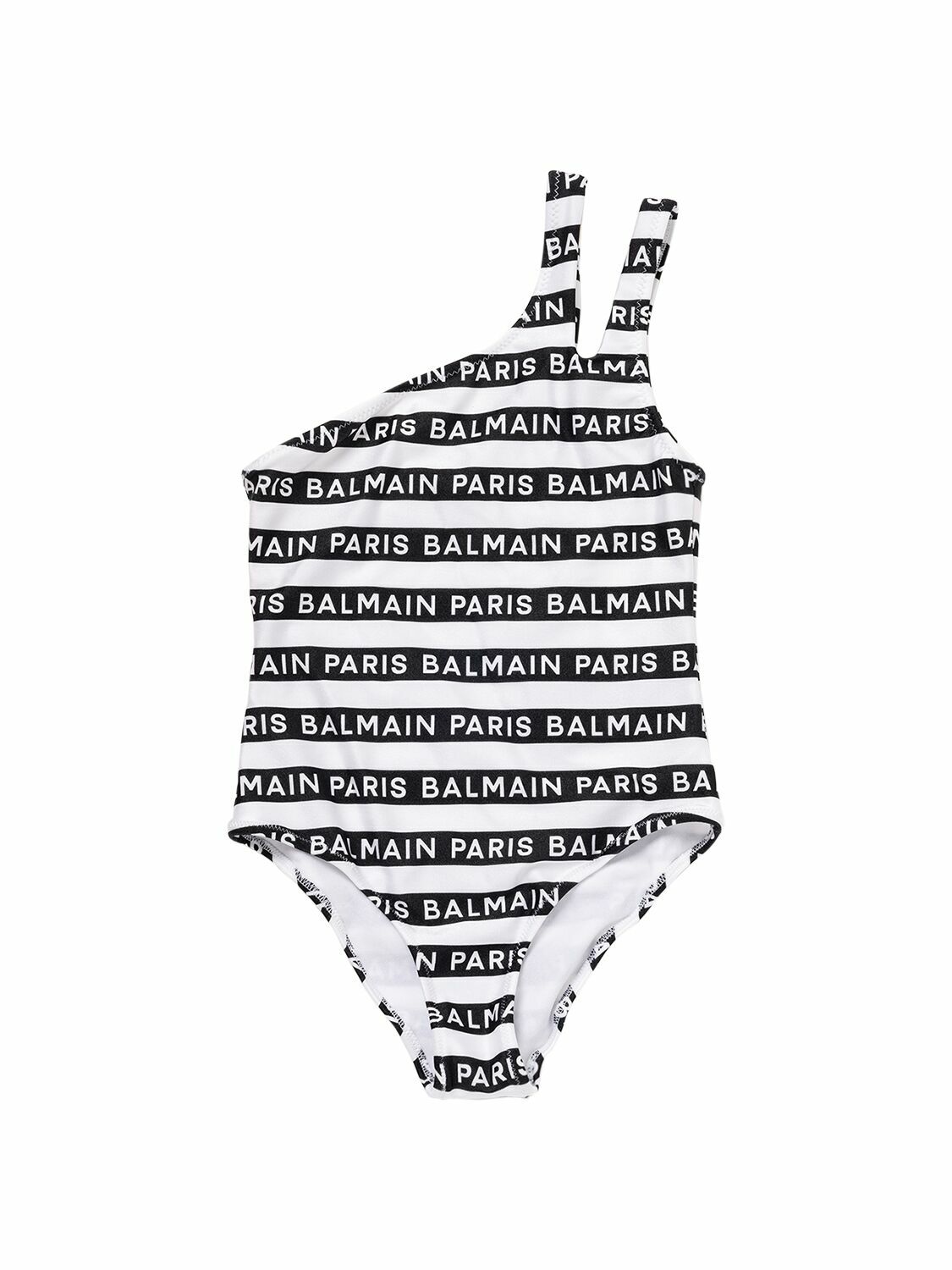 BALMAIN Logo Print Lycra One Piece Swimsuit Balmain