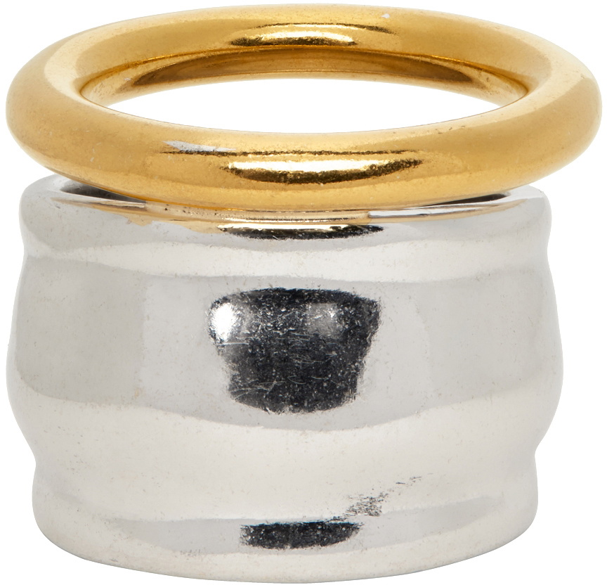 Loewe Silver & Gold Nappa Knot Ring Loewe