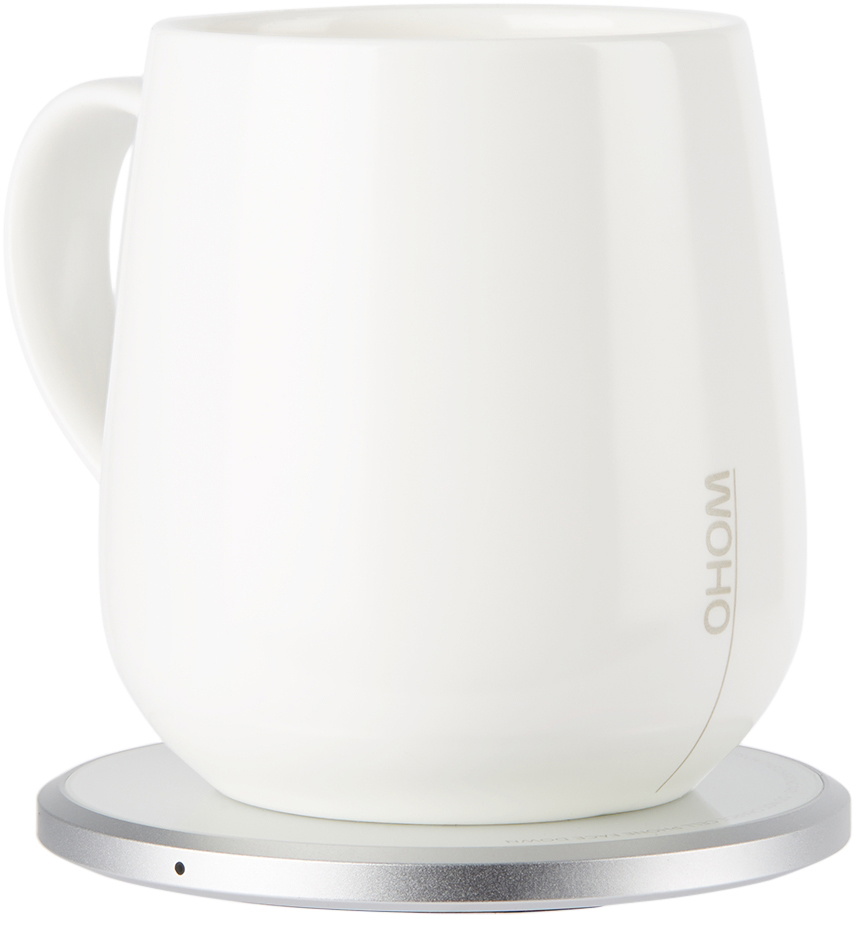 OHOM White Ui Self-Heating Mug Set, 355 mL