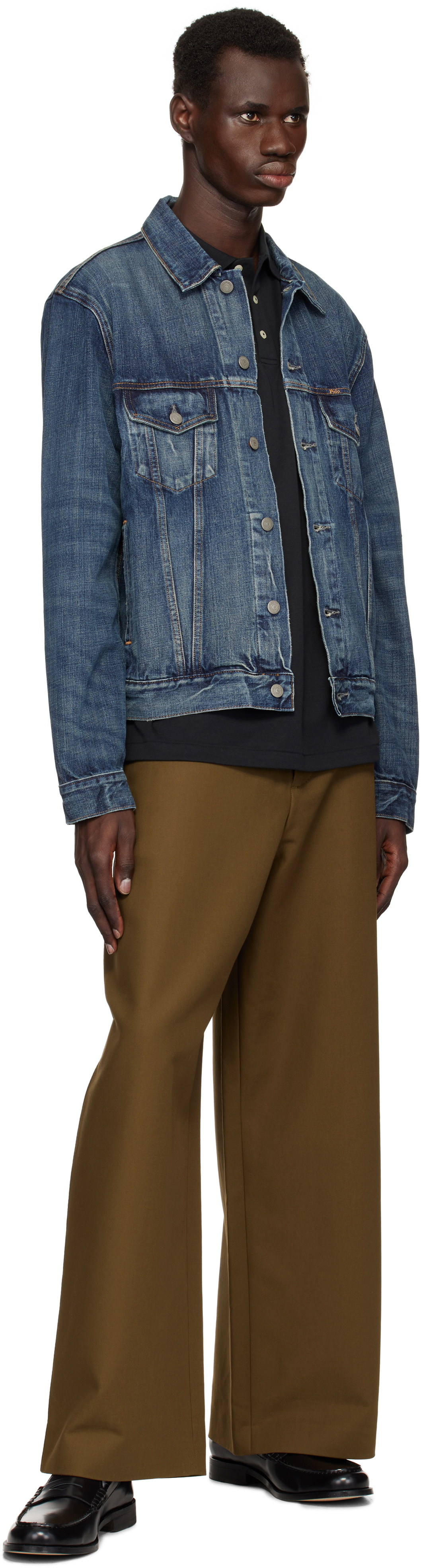 Polo Ralph Lauren Blue Faded Denim Trucker Jacket Polo Ralph Lauren