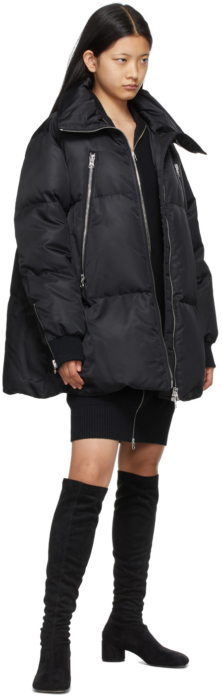 MM6 Maison Margiela Black Down Zip Jacket MM6 Maison Margiela