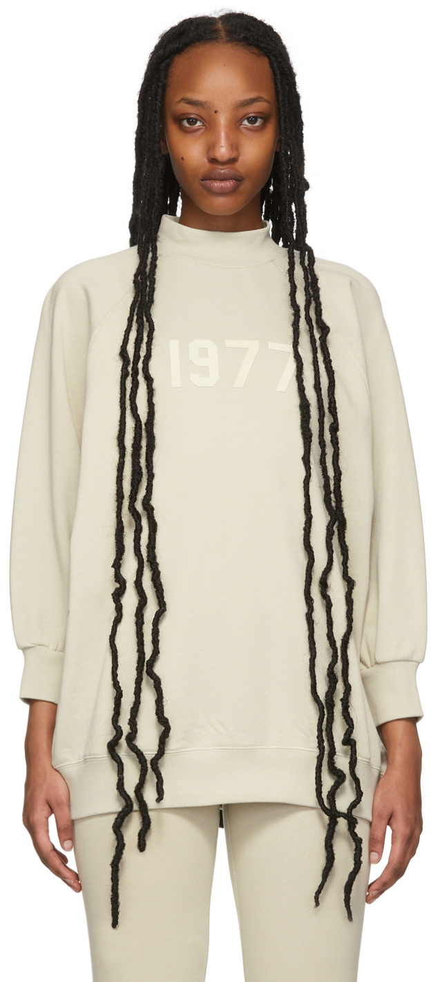 Essentials Beige Three-Quarter Sleeve '1977' Sweatshirt Essentials