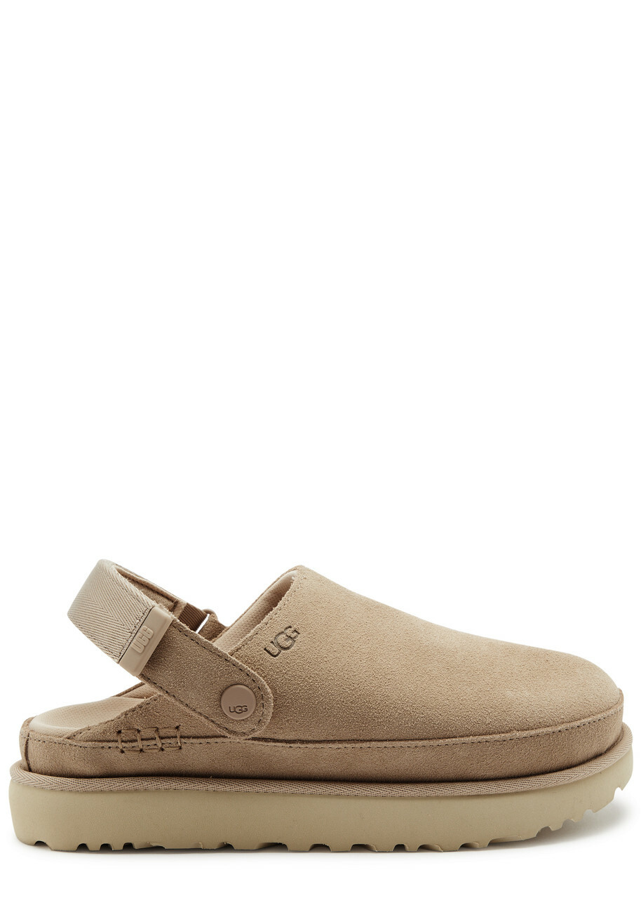 Ugg Goldenstar Clog Suede Sliders Tan Ugg