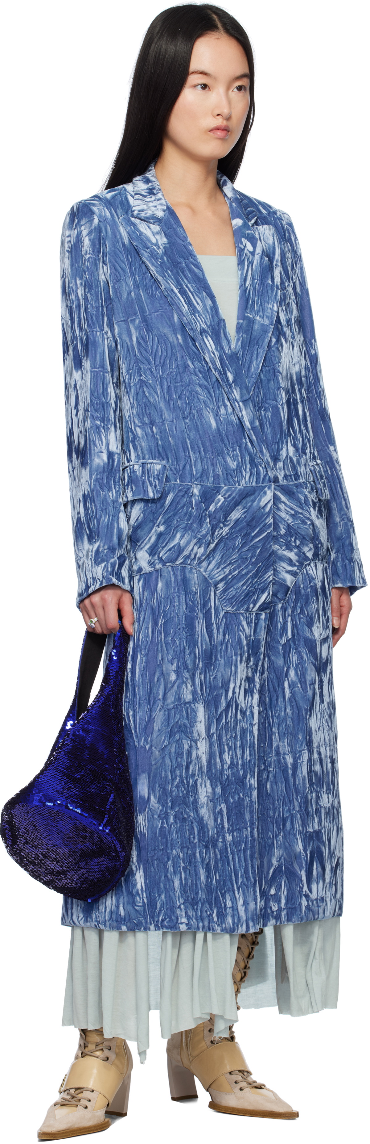 Collina Strada Blue Short Wolverine Coat Collina Strada