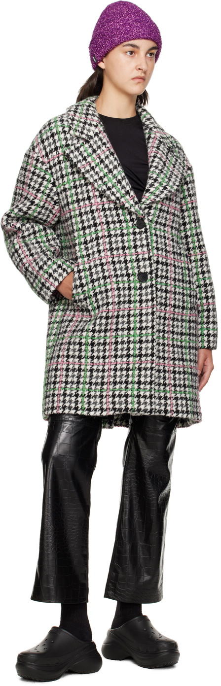 MSGM Gray Checked Coat MSGM
