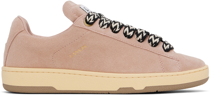Lanvin Pink Suede Curb Lite Sneakers Lanvin