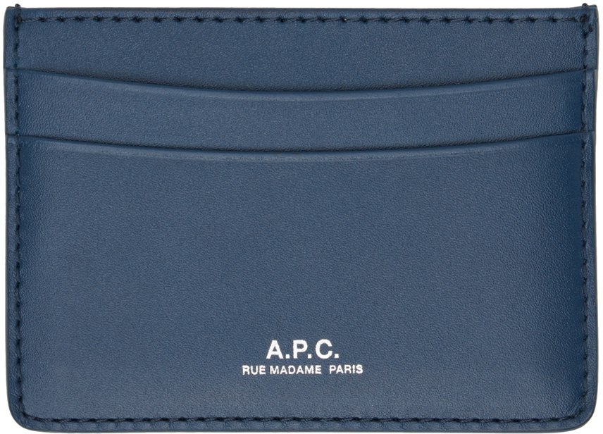 A.P.C. Navy André Card Holder A.P.C.