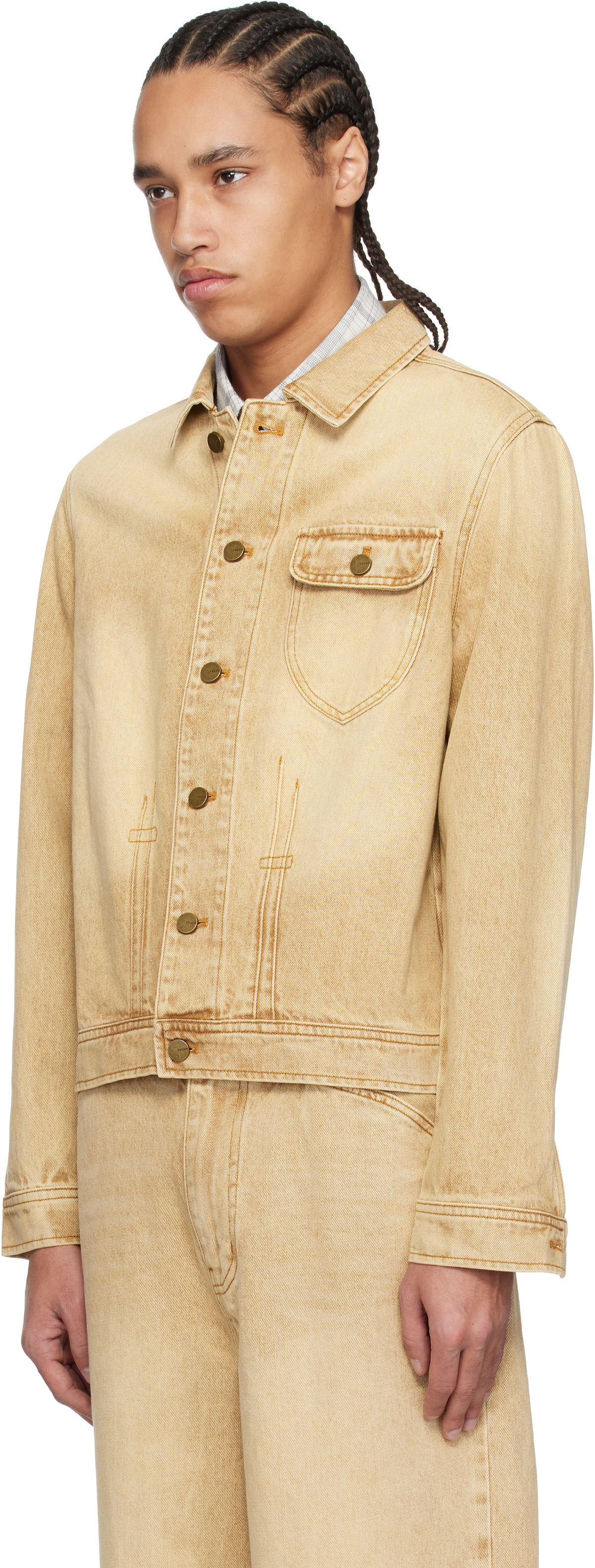 Carter Young Beige David Denim Jacket Carter Young