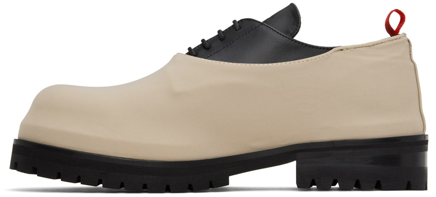 424 Black & Beige Overlay Derbys 424