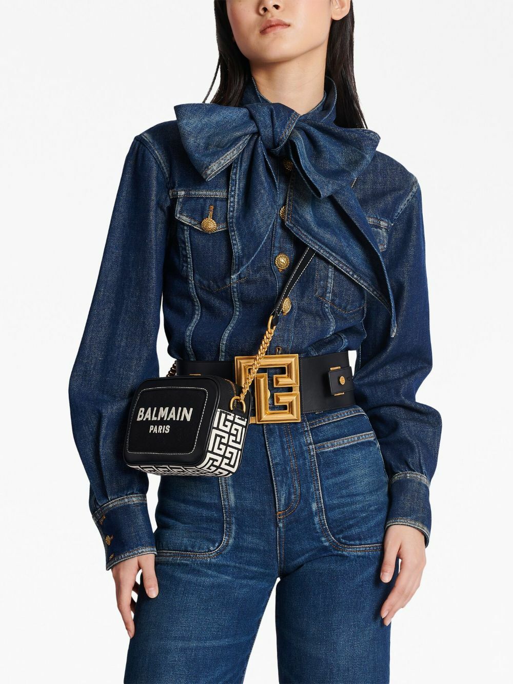 BALMAIN - B-army Canvas Crossbody Bag Balmain