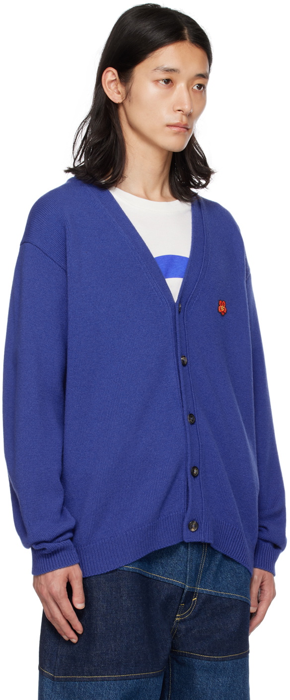 Kenzo Blue Kenzo Paris Boke Flower Cardigan Kenzo