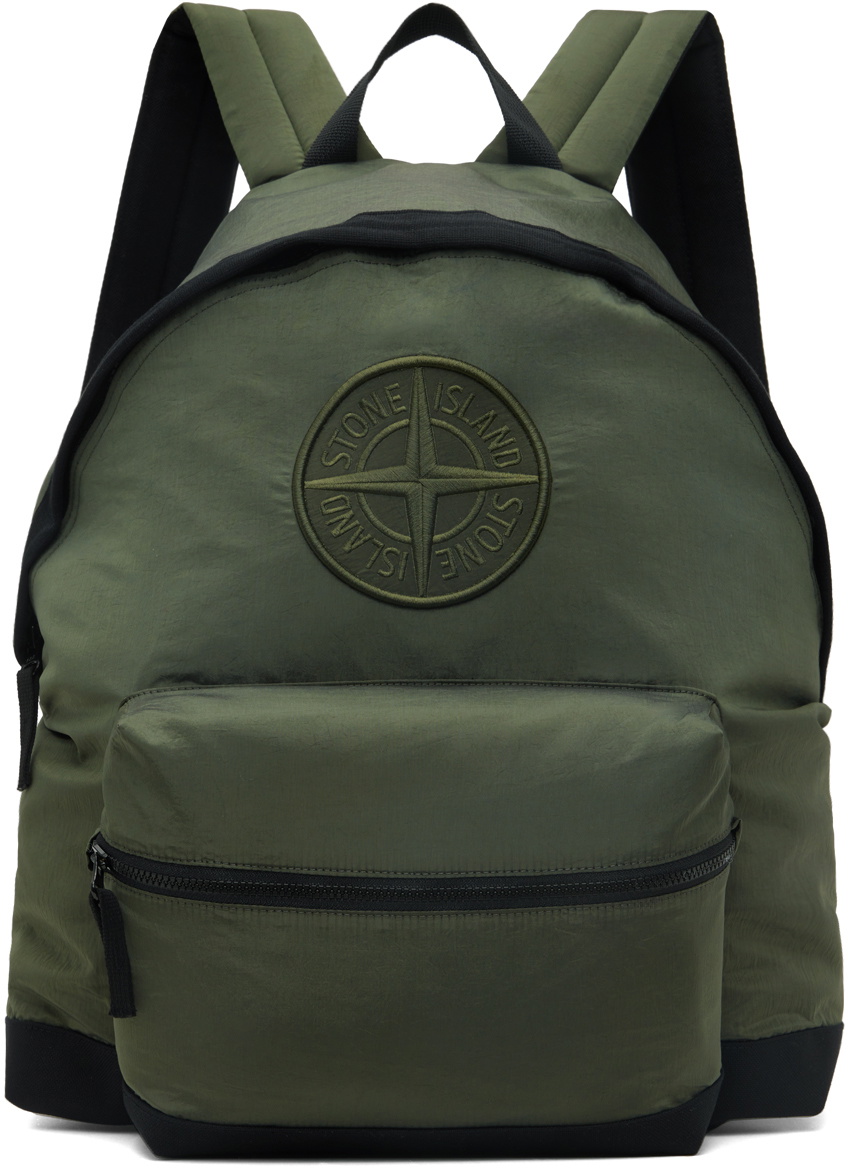 Stone Island Green Nylon Metal Backpack Stone Island