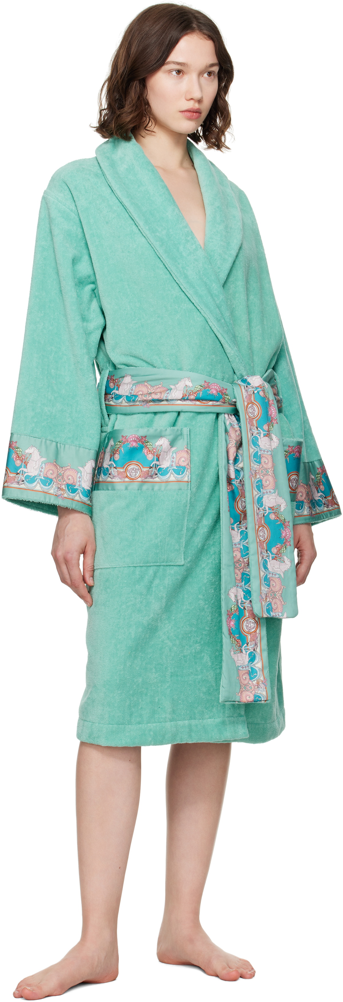 Versace Blue Coral Theatre Bathrobe Versace