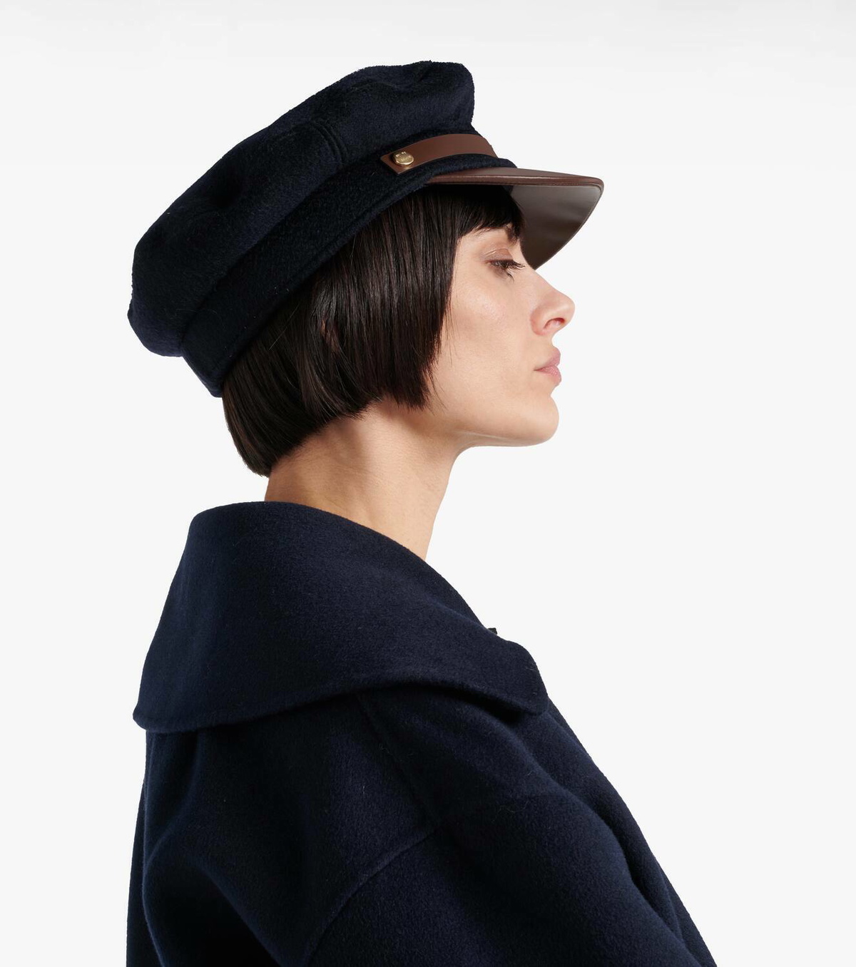 Max Mara Canossa cashmere newsboy cap Max Mara