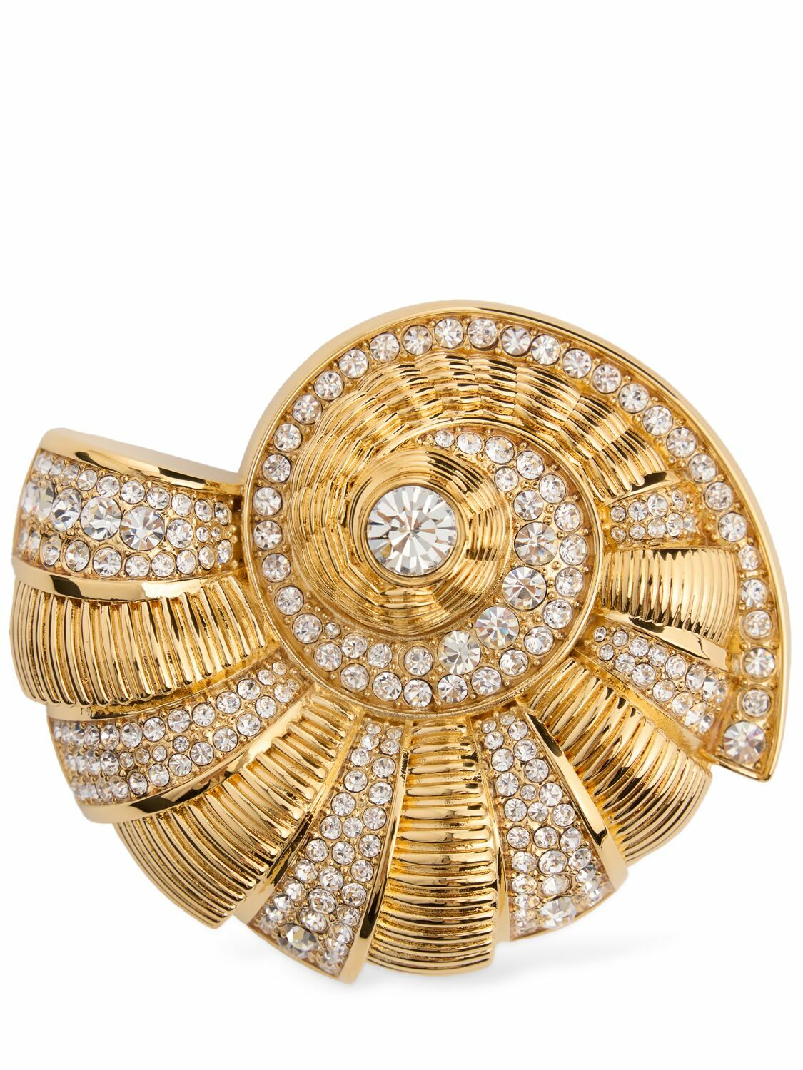 BALMAIN Snail Brooch with Crystals Balmain